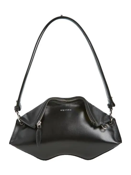 Alexander McQueen Manta Leather Clutch - Black/silver