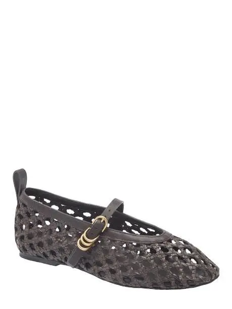 Rag & Bone Spire Woven Mary Jane Flat - Dark Espresso Woven