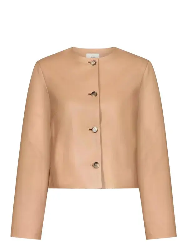Loulou De Saison Raho Leather Jacket - Neutrals
