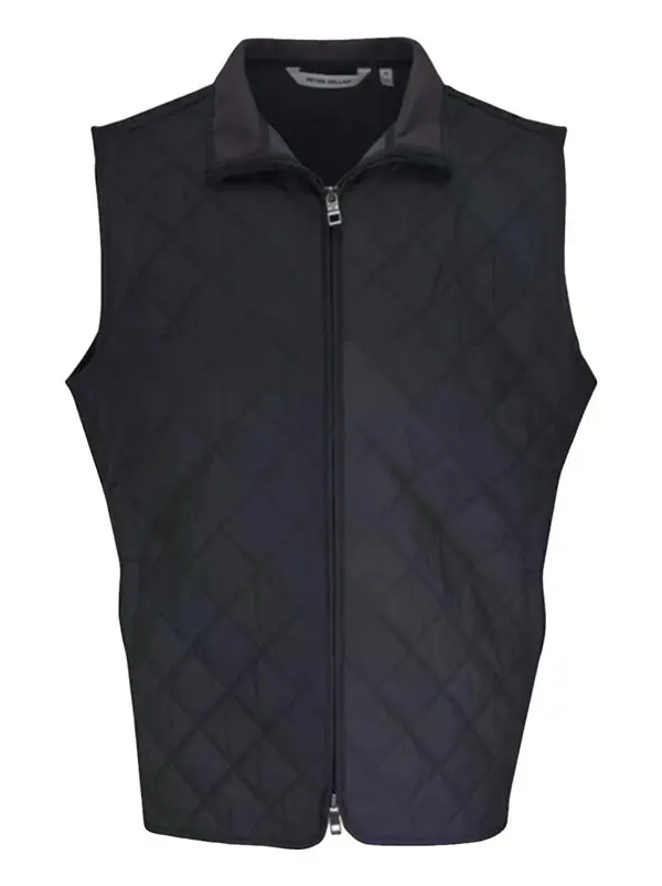 Peter Millar Quilted Zip-up Gilet - Black