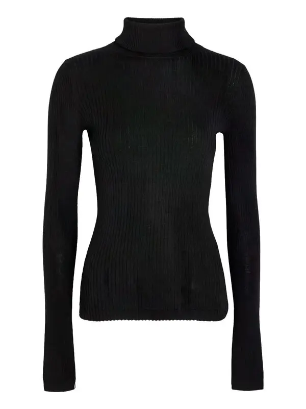 Maria Mcmanus Ribbed Turtleneck Sweater - Black