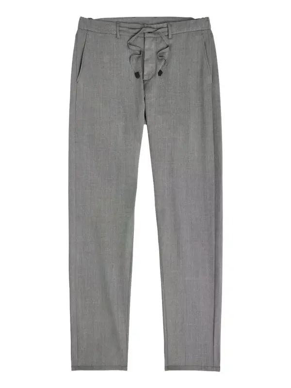 Canali Drawstring Tapered Trousers - Grey