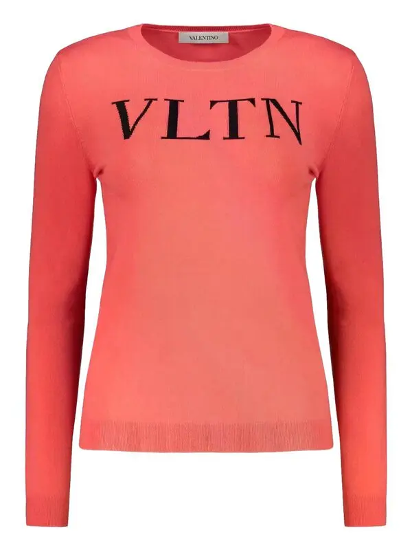 Valentino Garavani Logo Crew-neck Long-sleeve T-shirt - Orange