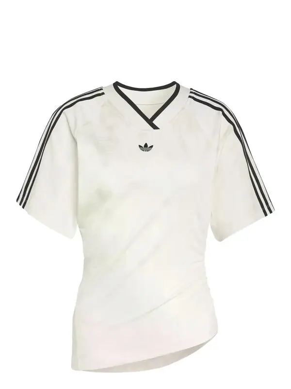 Adidas Rouched Short-sleeved Football T-shirt - Neutrals
