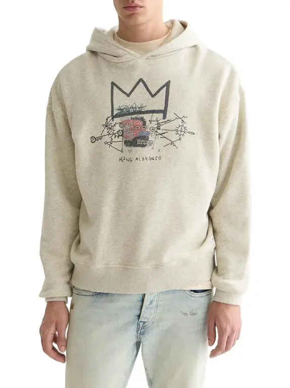 Scotch & Soda Basquiat Artwork Graphic Hoodie - Oatmeal