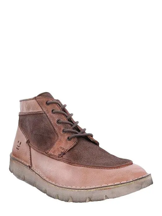 ROAN Glenn Leather And Canvas High Top Sneakers - Pecan