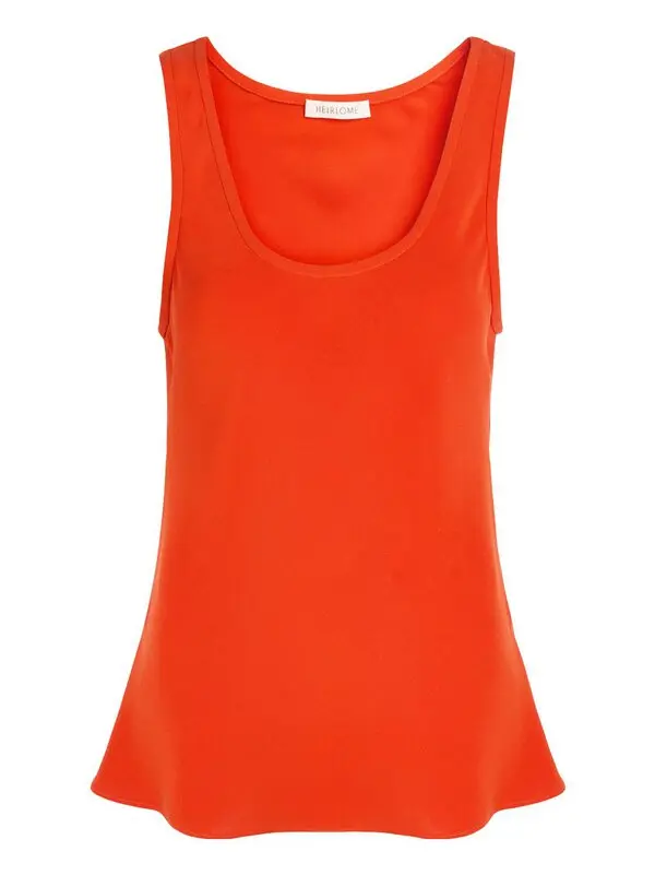HEIRLOME Silk Tank Top - Orange