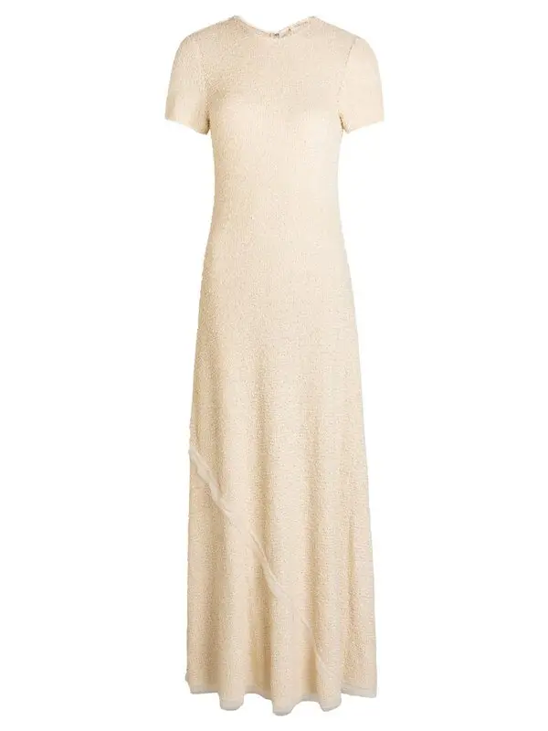 HEIRLOME Julia Bouclé Maxi Dress - Cream