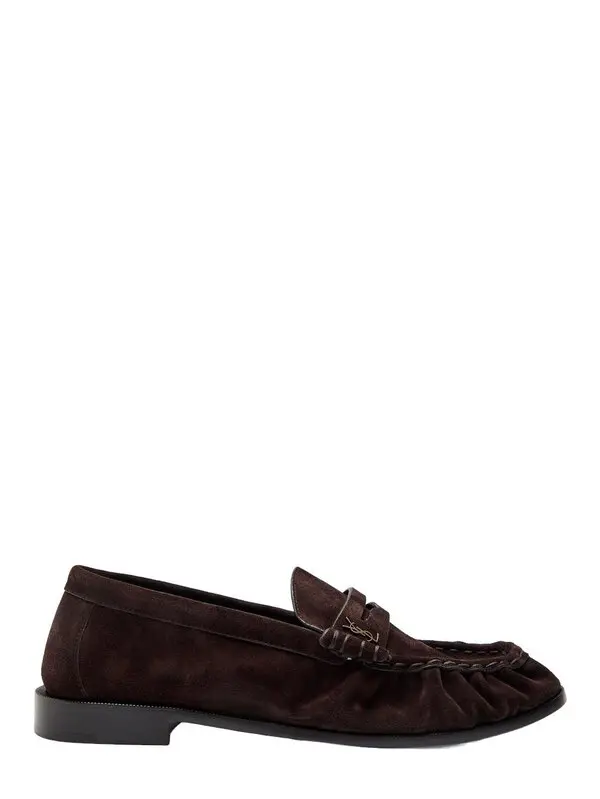 Saint Laurent Le Loafer 15 Suede Loafers - Brown
