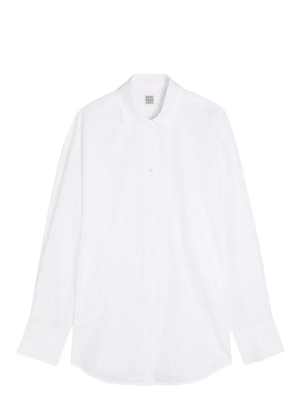 TOTEME Pinstriped Cotton Shirt - White