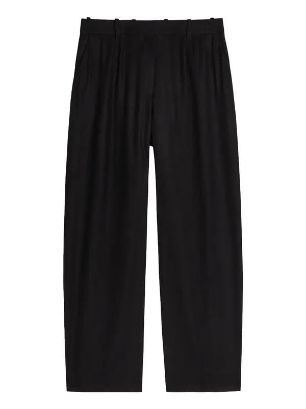 TOTEME Straight-leg Flannel Trousers - Black
