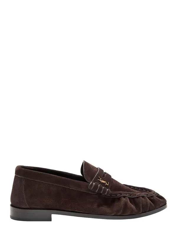 Saint Laurent Le Loafer 15 Suede Loafers - Brown