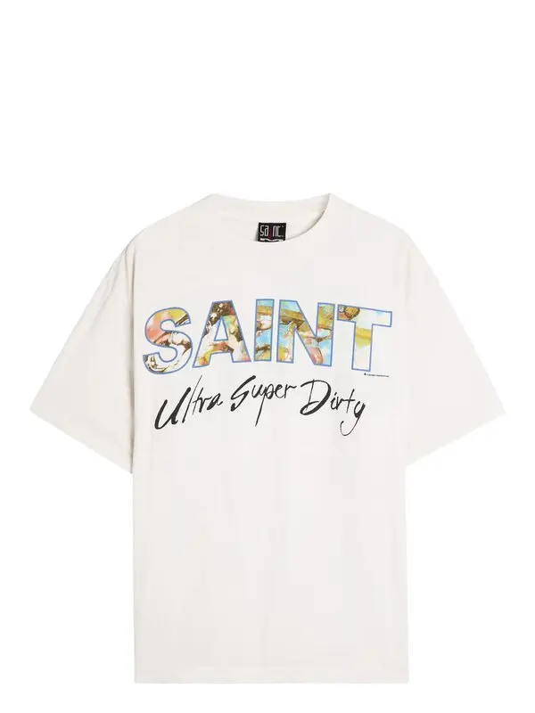 SAINT MXXXXXX Ultra Super Dry Printed Cotton T-shirt - White