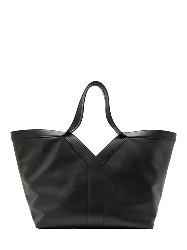 Saint Laurent Leather Tote Bag - Black