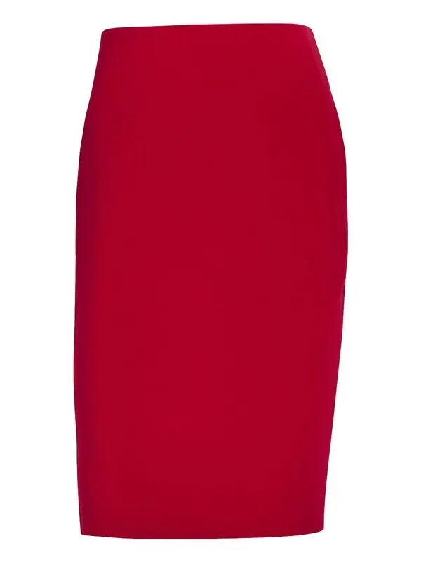 Saint Laurent Woven Midi Skirt - Red