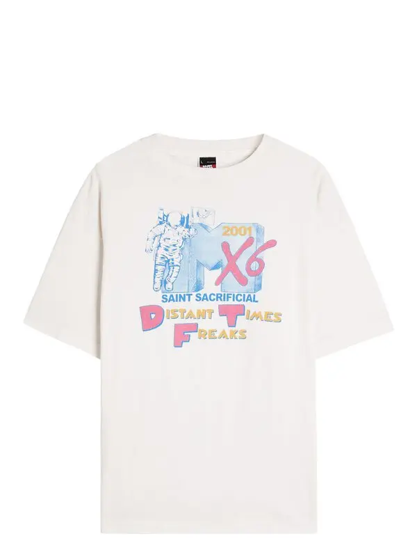 SAINT MXXXXXX Mtv Printed Cotton T-shirt - White