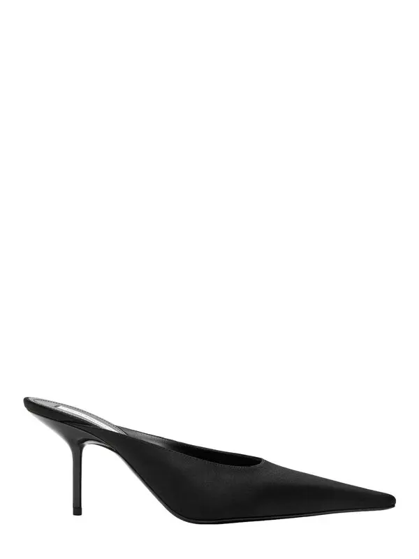 Victoria Beckham Sloan 75 Satin Mules - Black