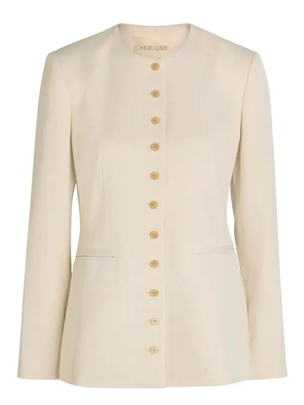 HEIRLOME Catalina Silk Jacket - Off White