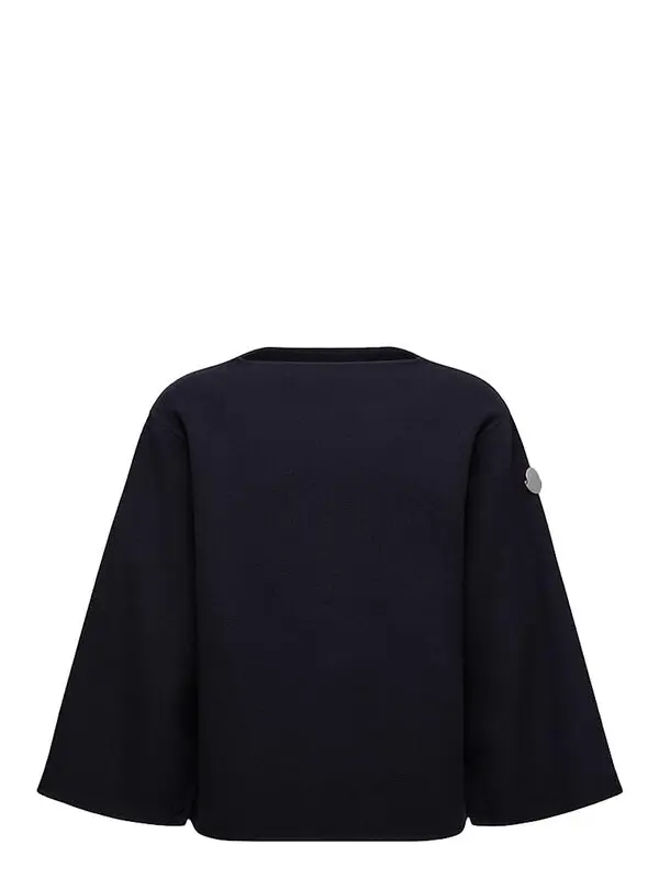 Moncler X Jil Sander Cuprous 2-in-1 Wool Blend Cape - Navy