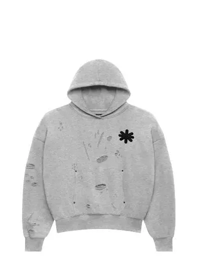 LOSTSHDWS Dstry Double Layer Logo Hoodie - Grey