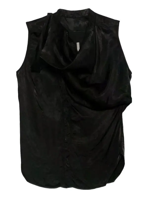 Rick Owens Draped Sleeveless Top - Black