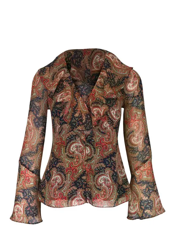 Veronica Beard Kyrie Paisley-print Blouse - Blue
