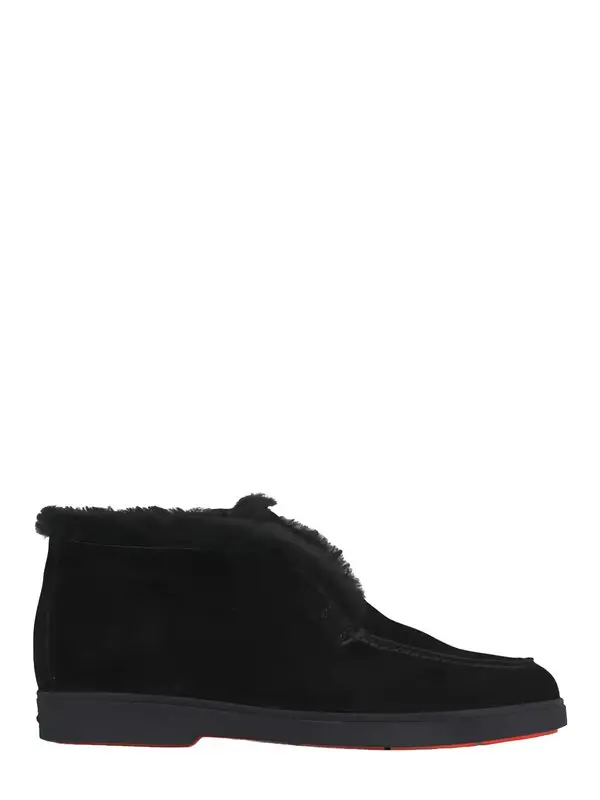 Santoni Fortune Round-toe Loafers - Black