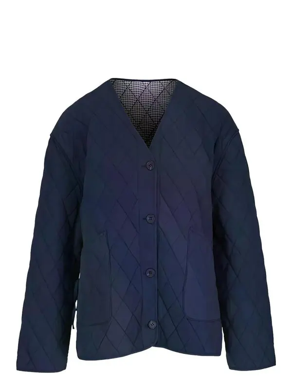 Ag Sally Quilted V-neck Jacket - Blue