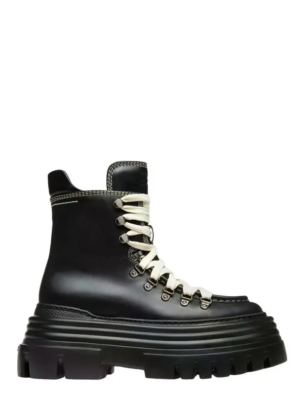 Bally Graciella Laced-leather Boots - Black