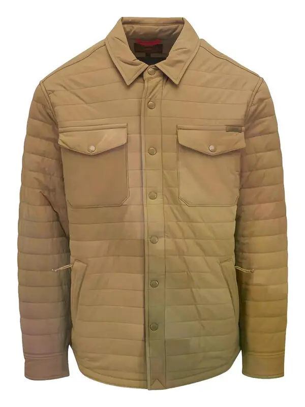 Faherty Brand Quilted Shirt Jacket - Brown