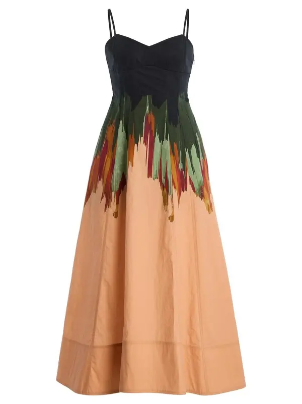 Ulla Johnson Fiora Printed Cotton Poplin Midi Dress - Multi