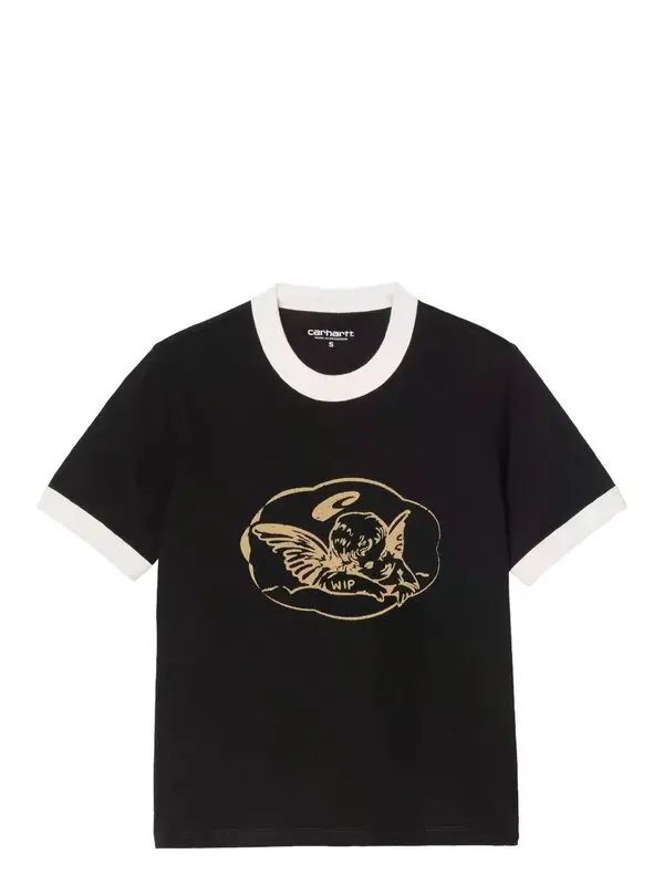 Carhartt Work In Progress Graphic Print Ringer T-shirt - Black