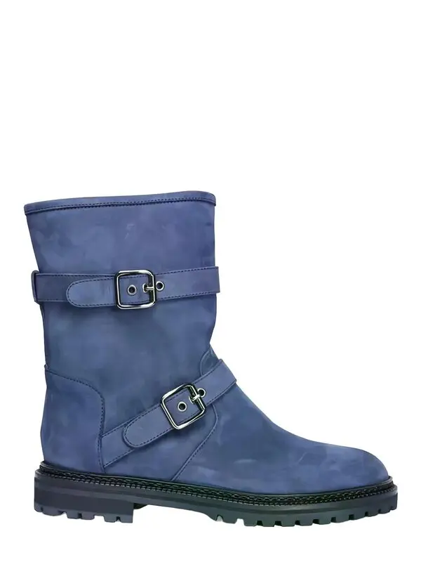 Manolo Blahnik Sulaltrosa 30 Buckled Ankle Boots - Blue