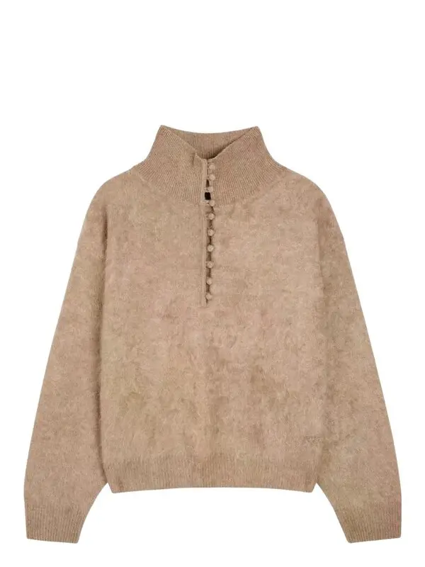 Rag & Bone Jada Button Cashmere Sweater - Neutrals