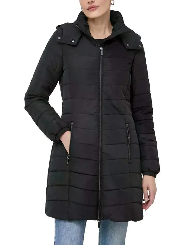 Armani Exchange Hooded Quilted Puffer Jacket - Black