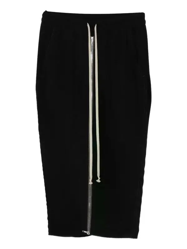 Rick Owens Drawstring Zip Midi Skirt - Black