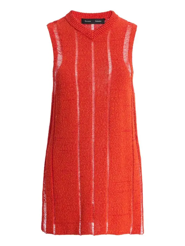Proenza Schouler Maelle Sleeveless V-neck Top - Red