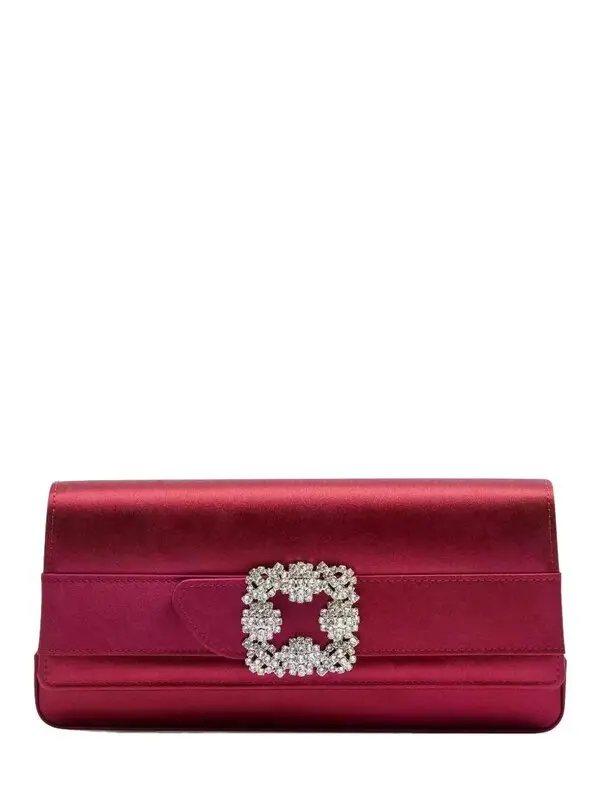 Manolo Blahnik Gothisi Embellished Clutch Bag - Red