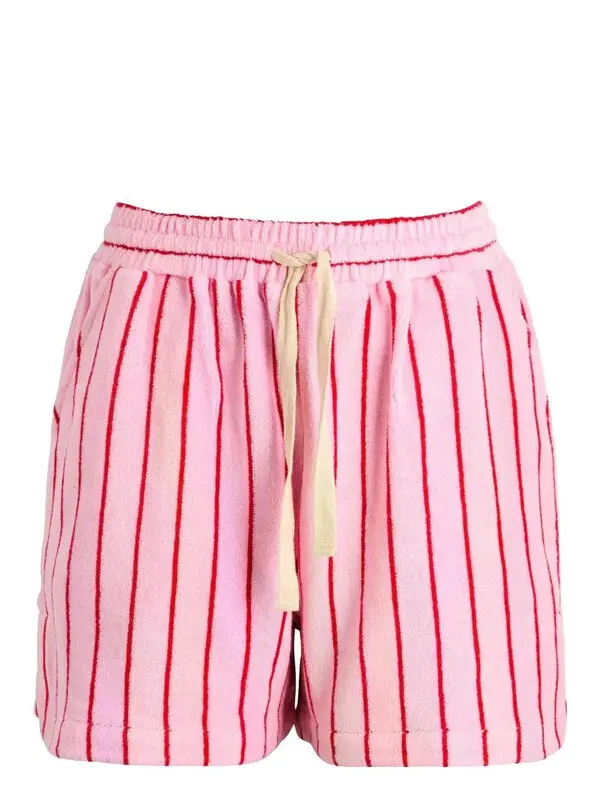 BONGUSTA Striped Drawstring Shorts - Pink