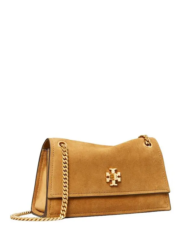 Tory Burch Mini Kira Suede Shoulder Bag - Toffee