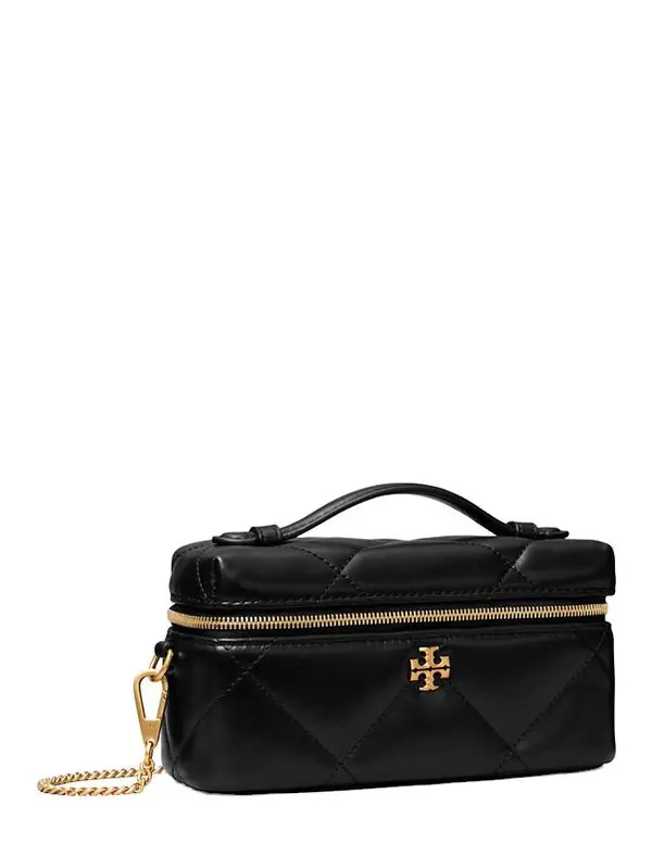 Tory Burch Kira Diamond Quilt Charm East-west Vanity Case - Black