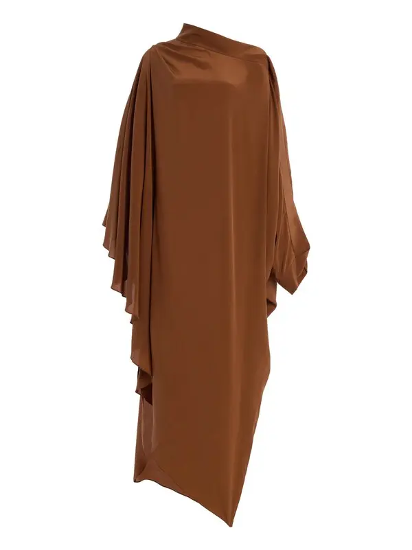 HARITHAND Gabriella Draped Caftan Dress - Brown