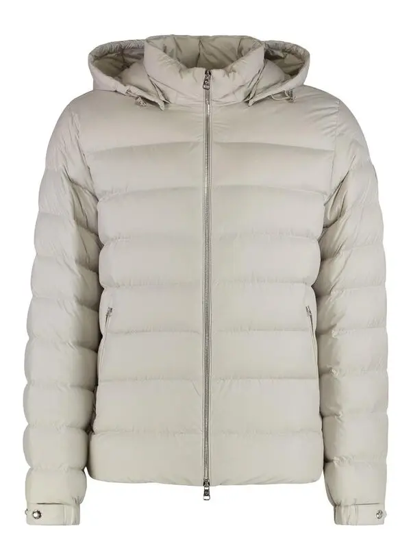 Moncler Arneb Short Hooded Puffer - Grey