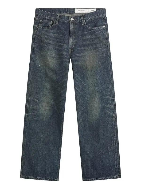NEIGHBORHOOD Wide Leg Selvedge Denim Jeans - Indigo