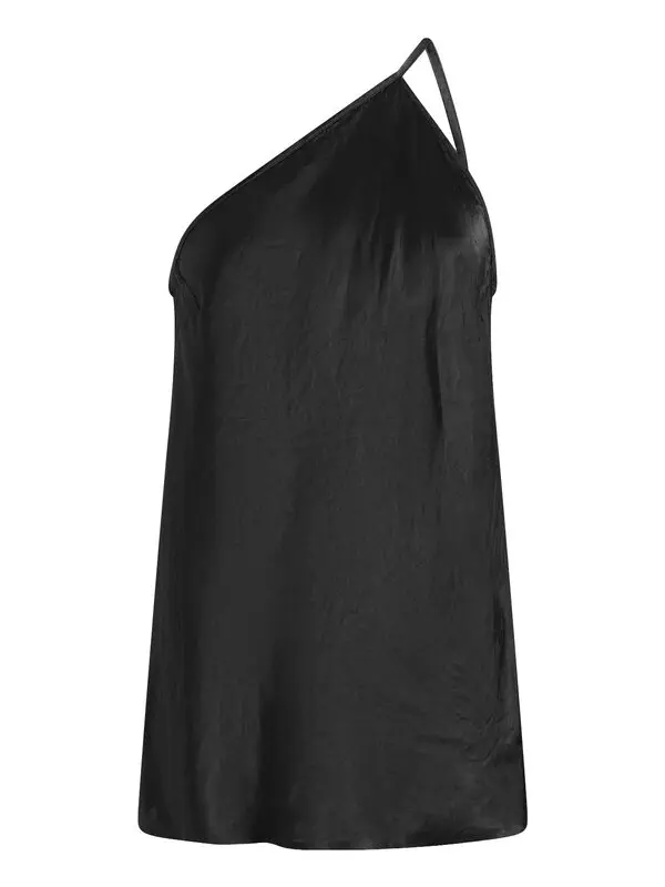 Rick Owens One Shoulder Slip Top - Black