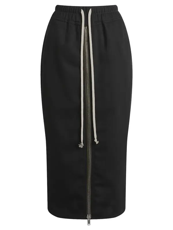 Rick Owens Zipped Short Pillar Skirt - Black