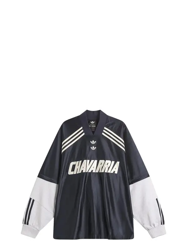 Adidas X Willy Chavarria Long Sleeve Jersey Top - Legend Ink/light Grey Heather