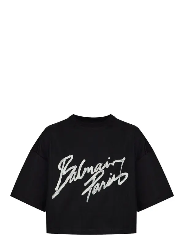 Balmain Short Loose-fit T-shirt - Black