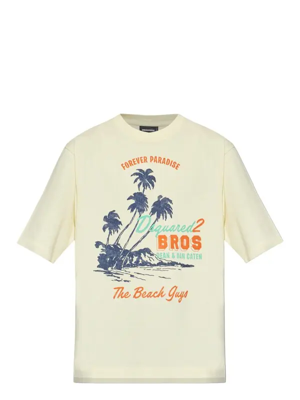 Dsquared2 T-shirt With Print - Yellow