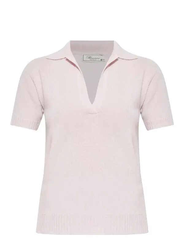 Blumarine Cashmere Polo Shirt - Pink